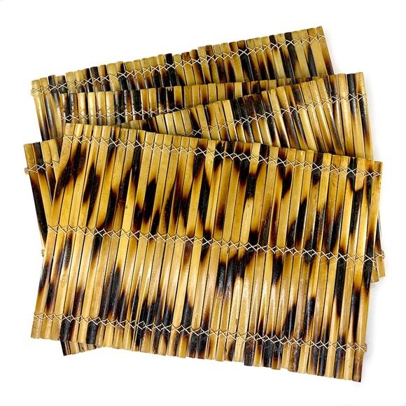 Kitchen | Vintage Charred Bamboo Placemats 4 | Poshmark